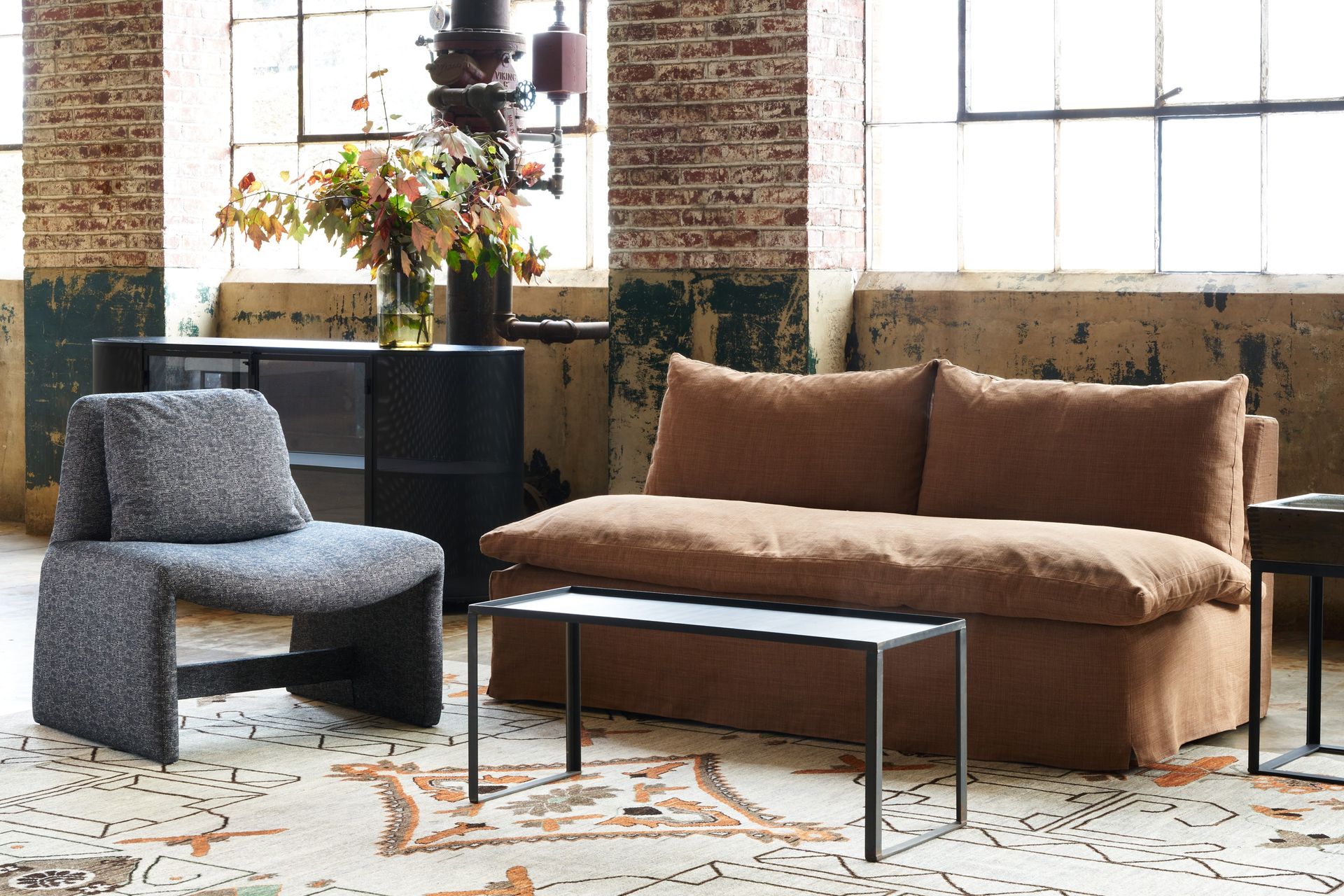 Cisco Home Laguna Armless Sofa Casual