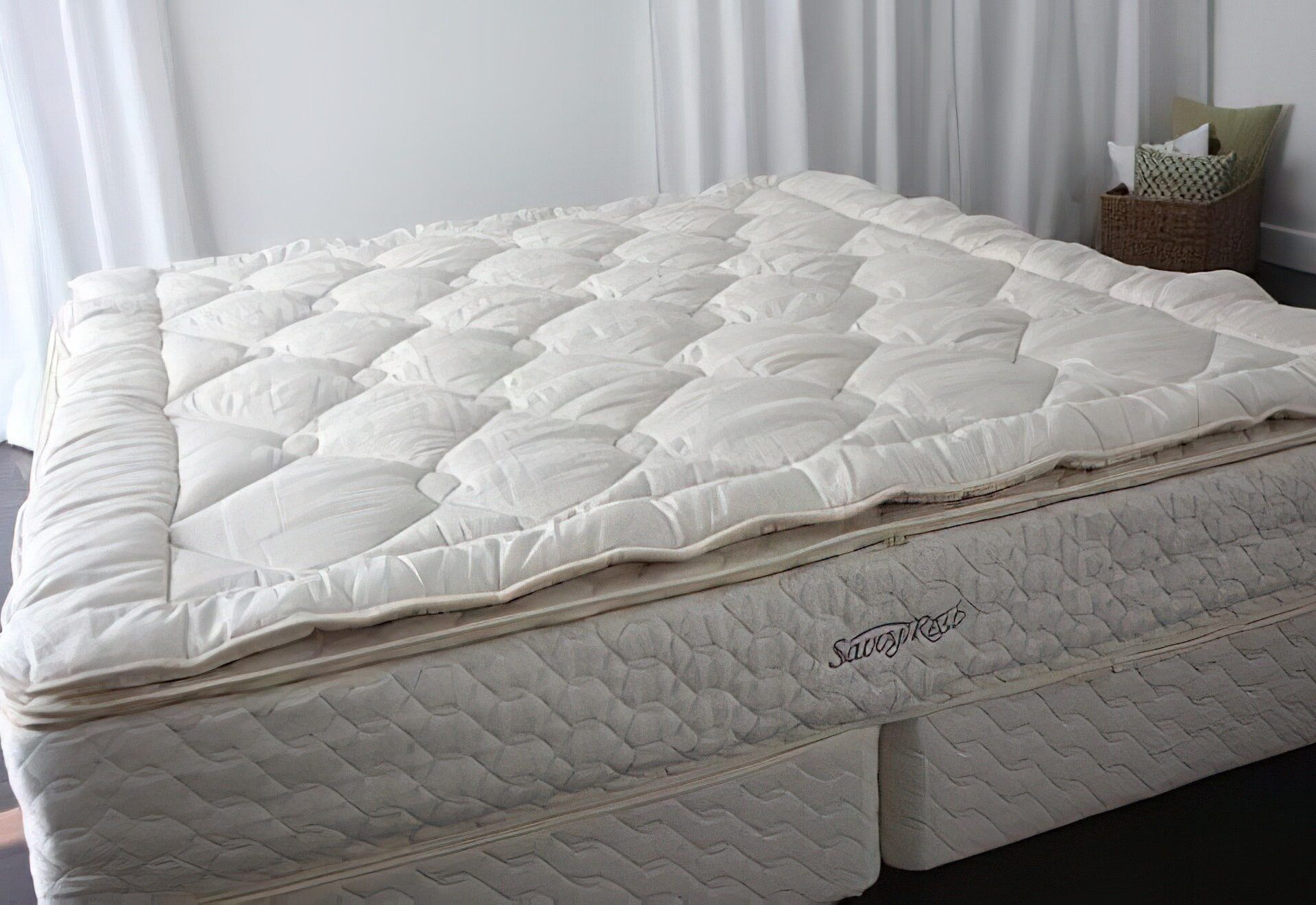 Savvy Rest Woolsy Natural Wool Mattress Topper | Wool Mattress Toppers