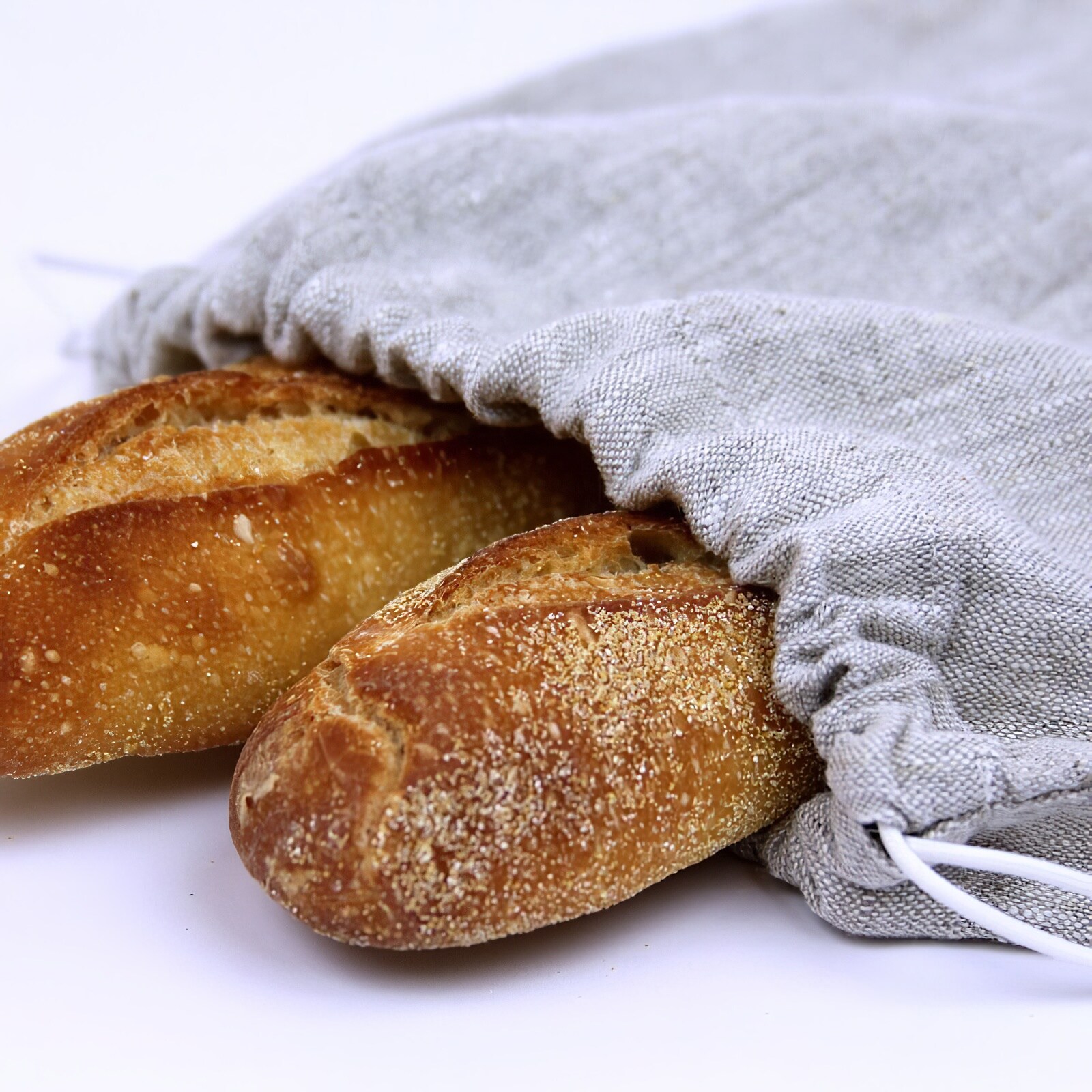 LinenCasa Stonewashed Linen Bread Bag | Bath
